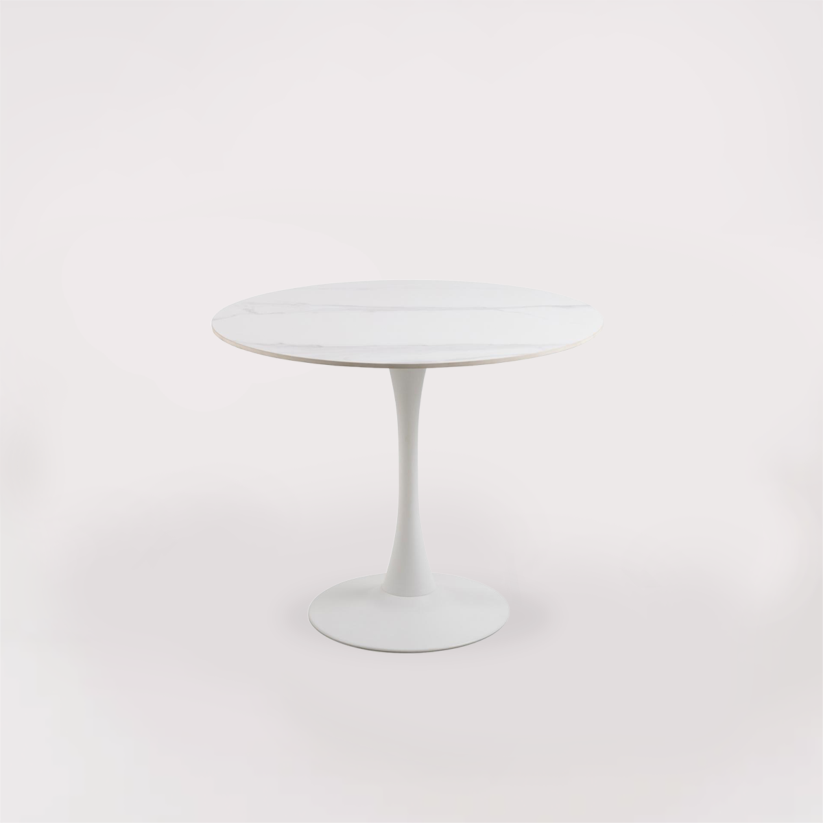 Malta Dining Table 900mm (White) - HYDE Contract