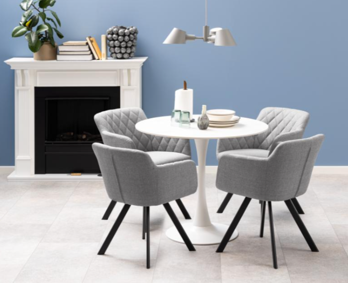 Malta Dining Table 900mm (White) - HYDE Contract